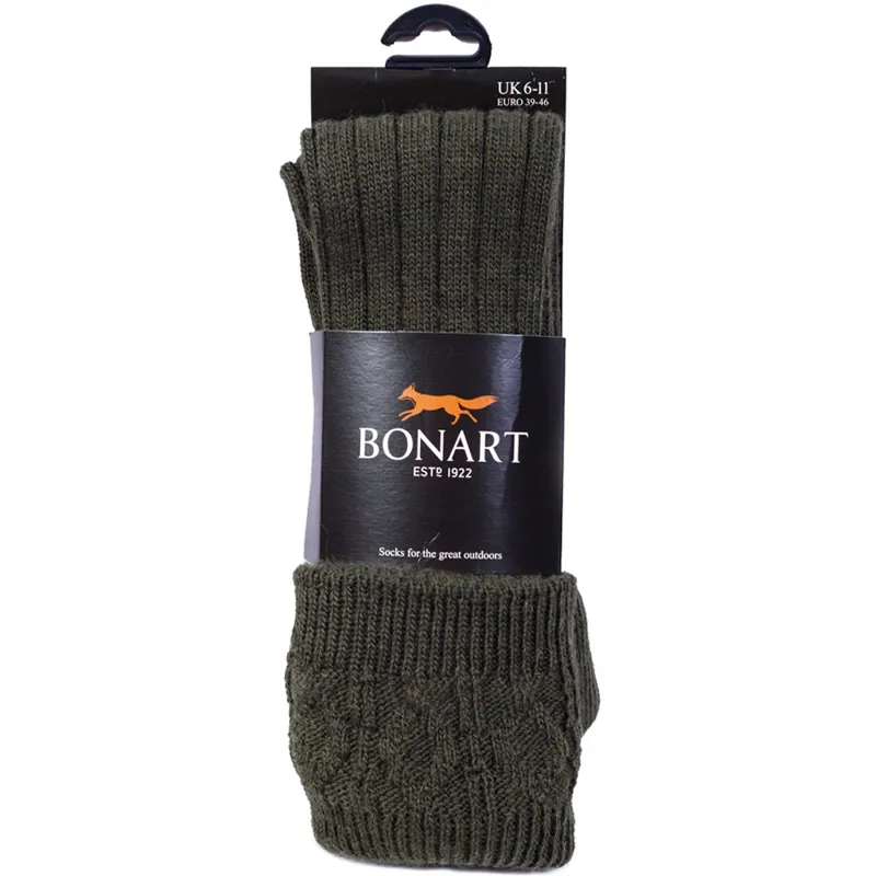 Bonart Padstow Shooting Socks in Olive